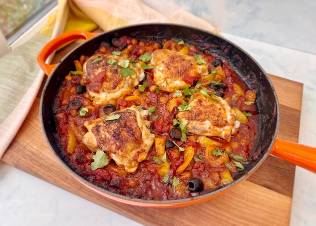 Spanish-Inspired One-Pot Chicken Thighs - Alexarciab Healthy Recipes